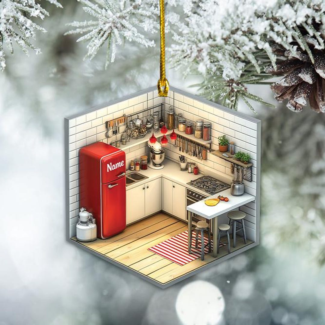 Kitchen Christmas Ornament, Kitchen Xmas Ornament, Cooking Lovers ...