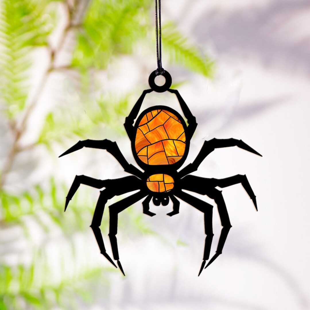 Spider Halloween Window Hanging Suncatcher Ornament, Halloween Window ...