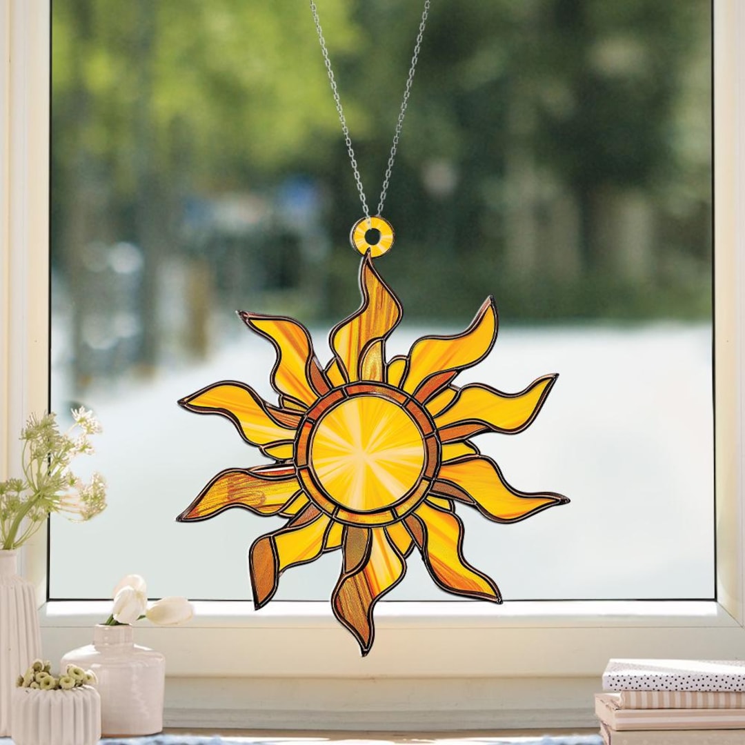 Sun Suncatcher, Sun Sunlight Catcher, Sun Ornament, Nature Inspired ...
