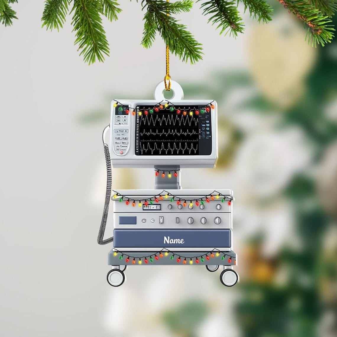 Personalized Patient Monitoring Ornament, Medicine Hospital Christmas ...