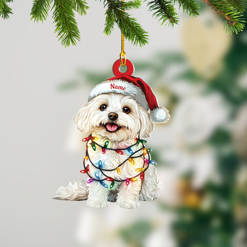 Bichon Maltese Ornament - Etsy