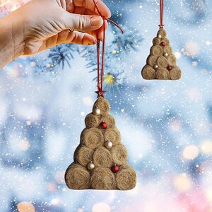 Hay Christmas Ornament, Hay Bale Christmas Ornament, Farming Ornament ...