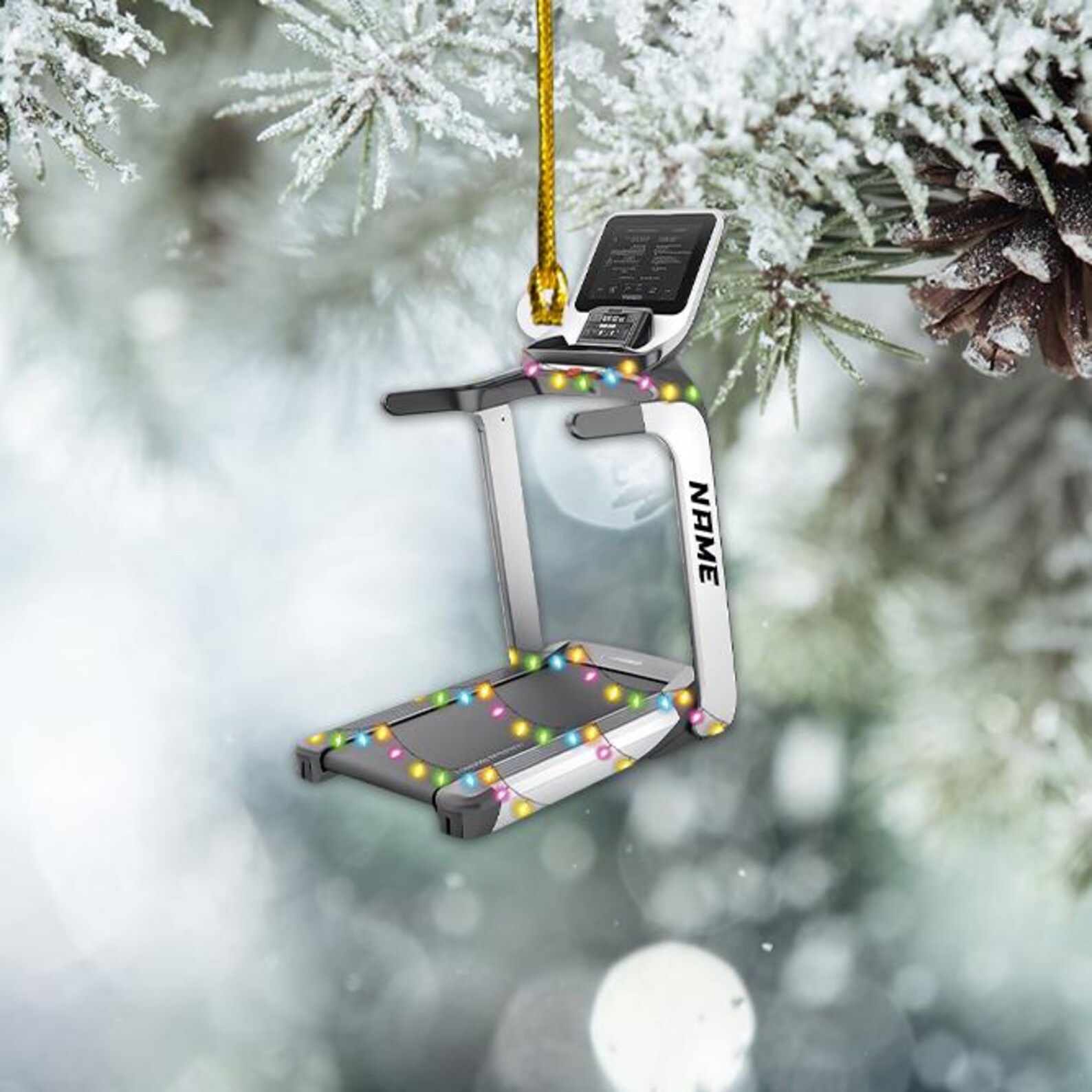 Personalized Treadmill Ornament, Treadmill Christmas Ornament, Gym ...