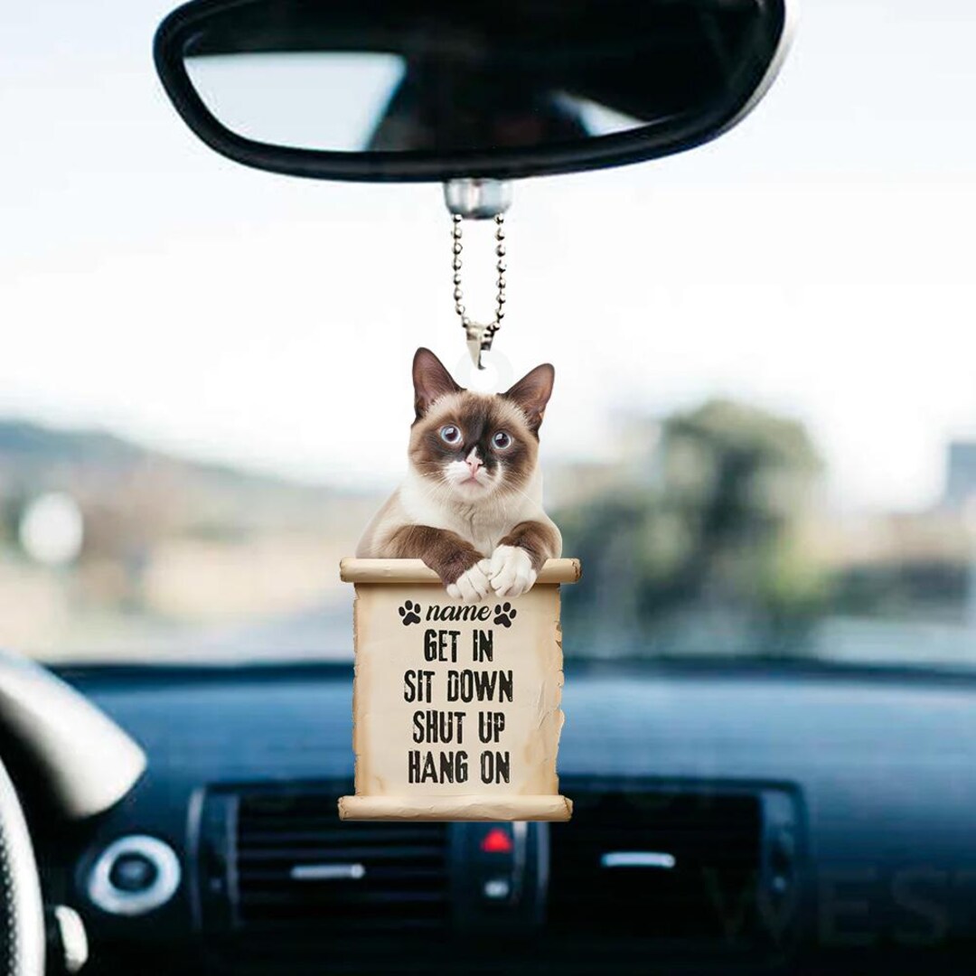 Personalized Snowshoe Cat Ornament, Get in Sit Down Shut up Hang on ...