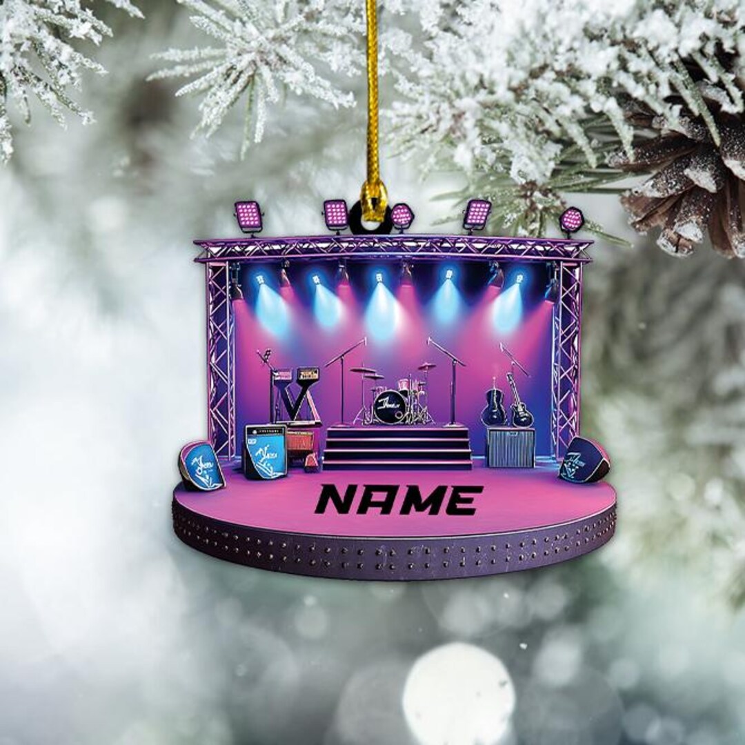 Concert Stage Ornament, Concert Stage Christmas Ornament, Music Concert ...