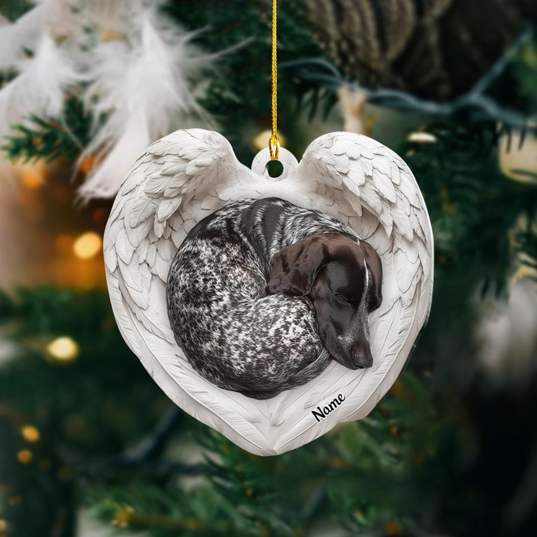 Personalized German Shorthaired Pointer Dog Sleeping Angel Wings ...