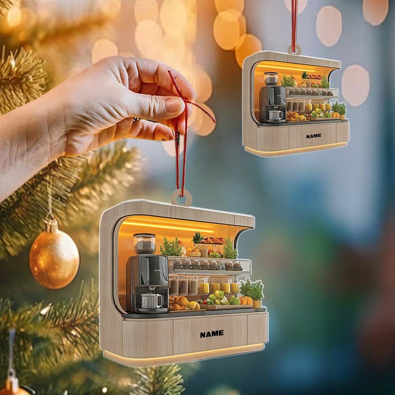 Kitchen Cabinet Christmas Ornament, Kitchen Xmas Ornament, Cooking ...