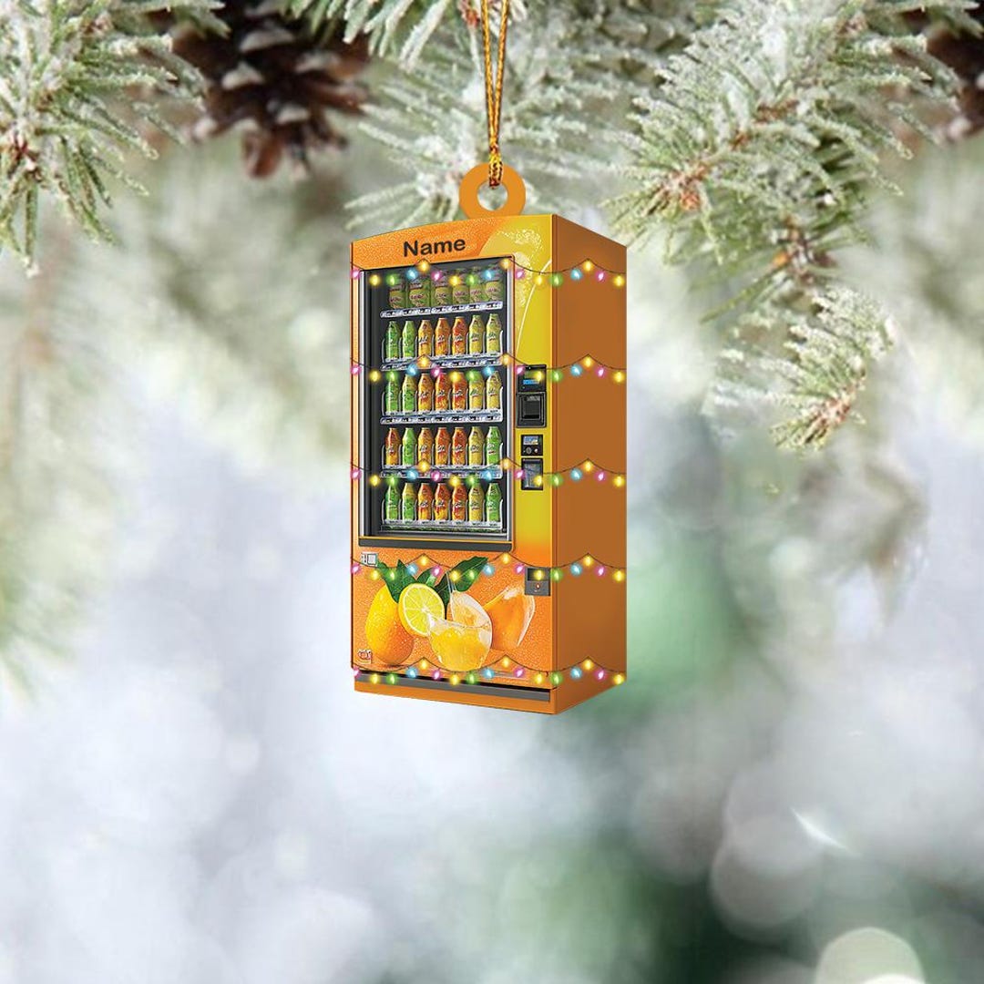 Personalized Vending Machine Ornament, Drinks Vending Machine Christmas ...