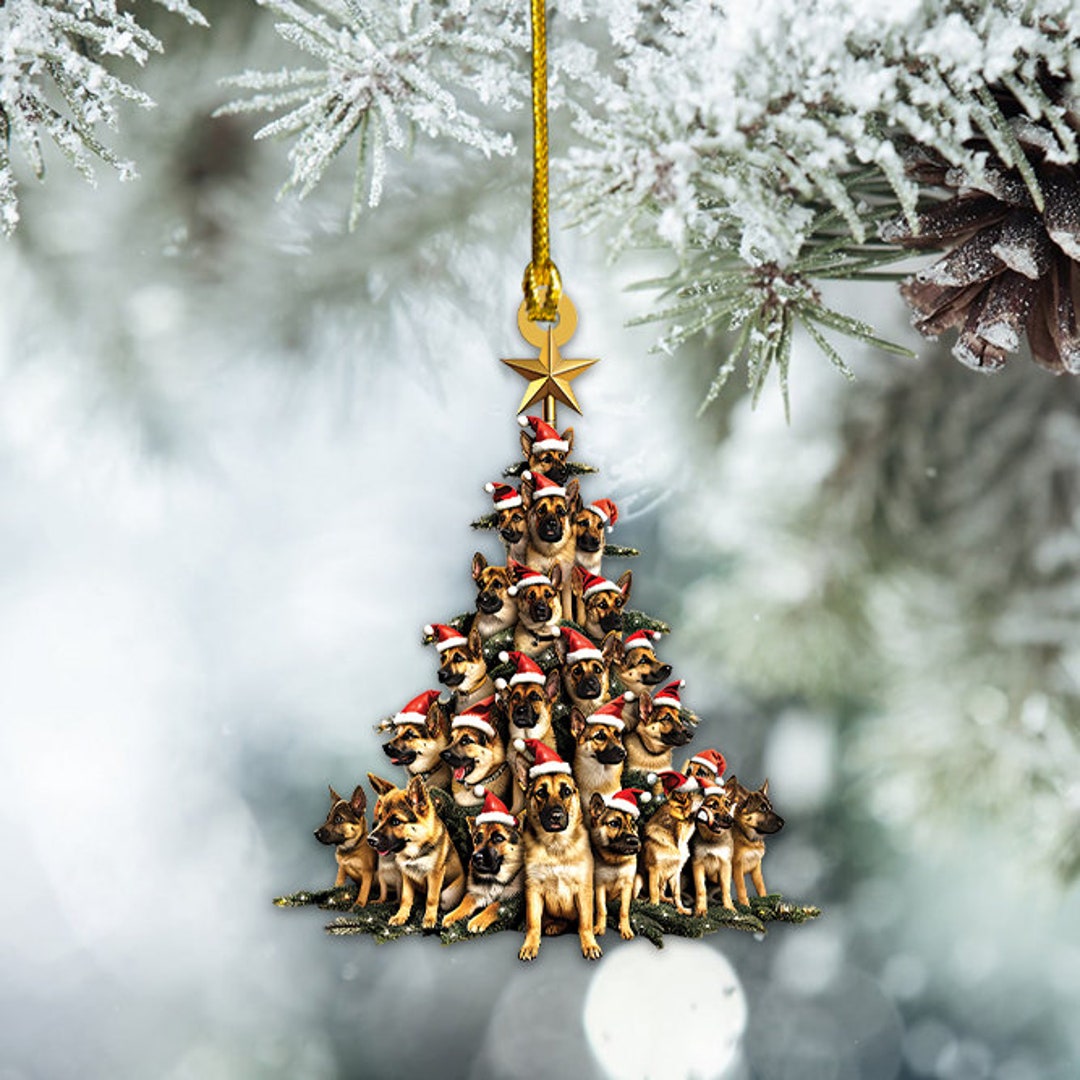 German Shepherd Dog Christmas Tree Ornament, German Shepherd Dog Car ...