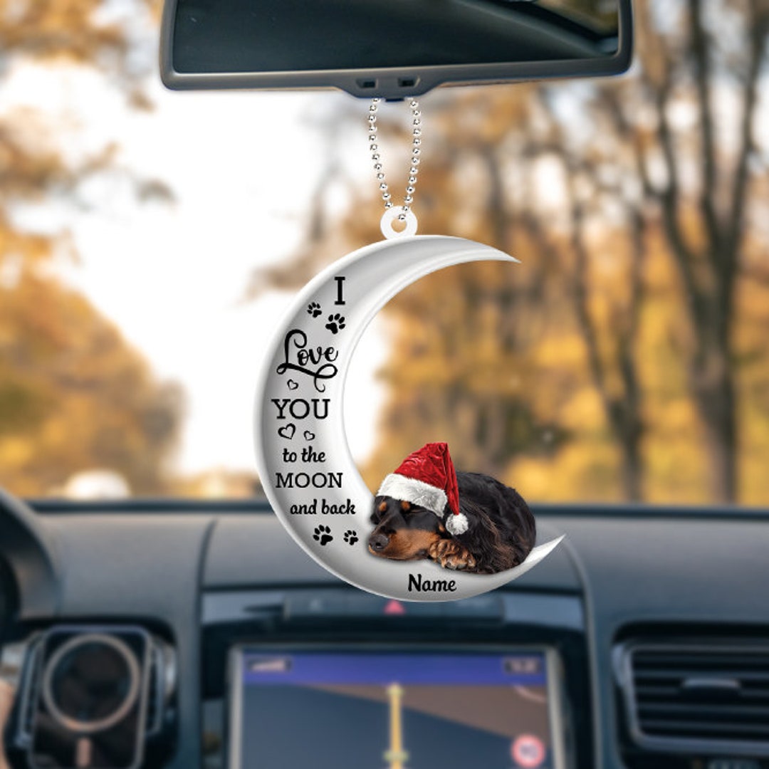 Gordon Setter Christmas Ornament, Gordon Setter on Moon Hanging ...