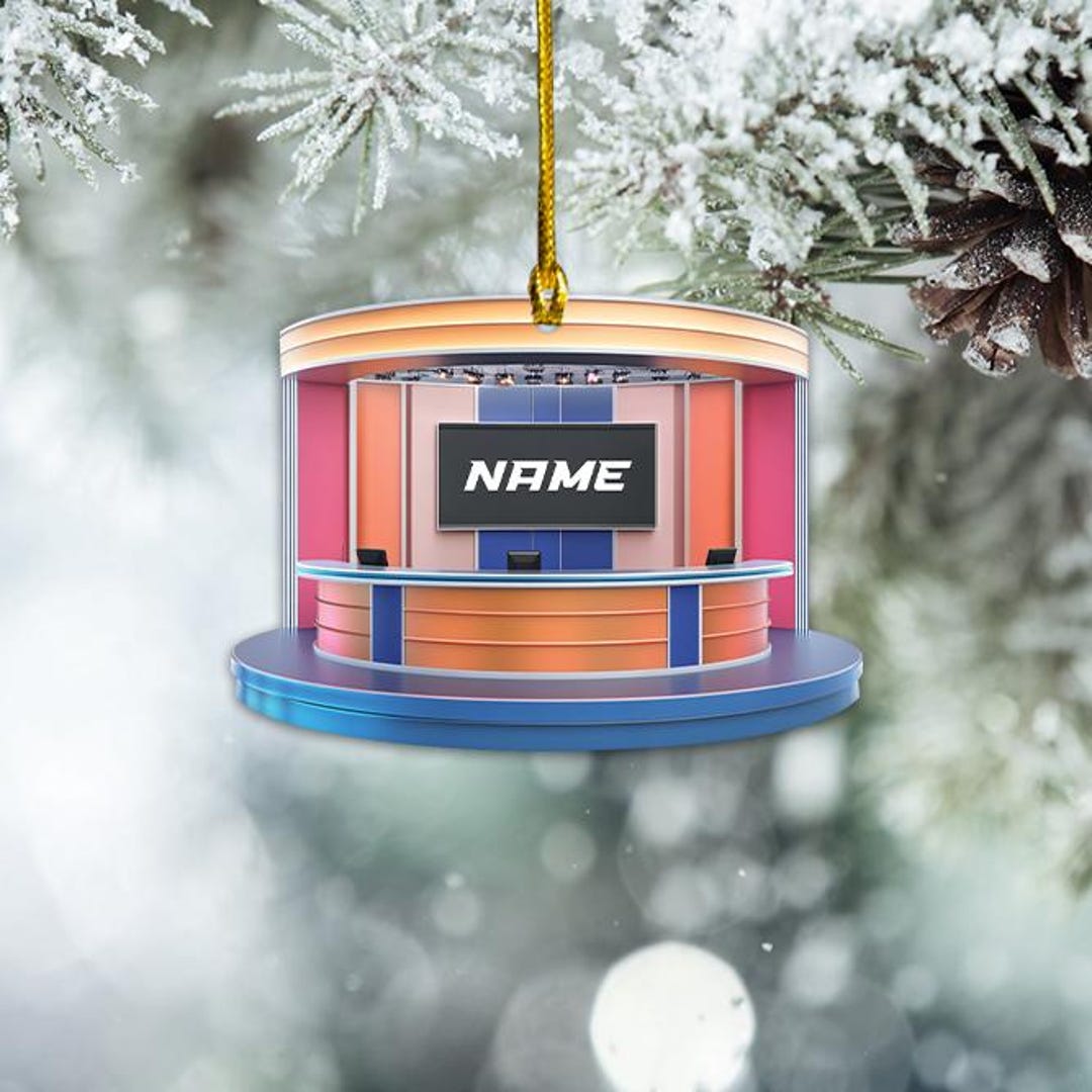 TV News Station Christmas Ornament, Broadcast Studio Ornament ...