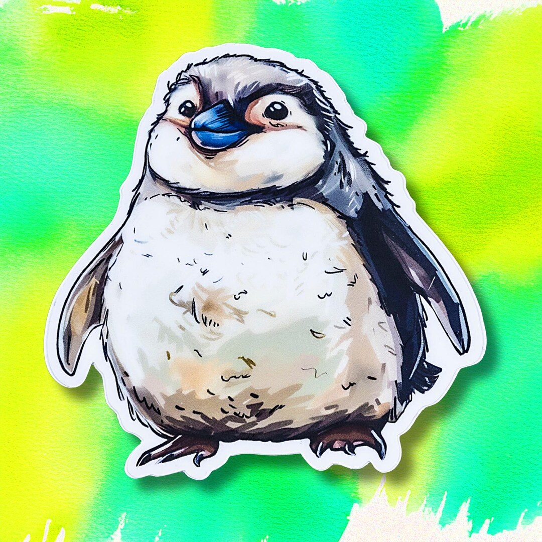 Pamela the Penguin; Cute and Chunky Cartoon Australian Animal Decal ...