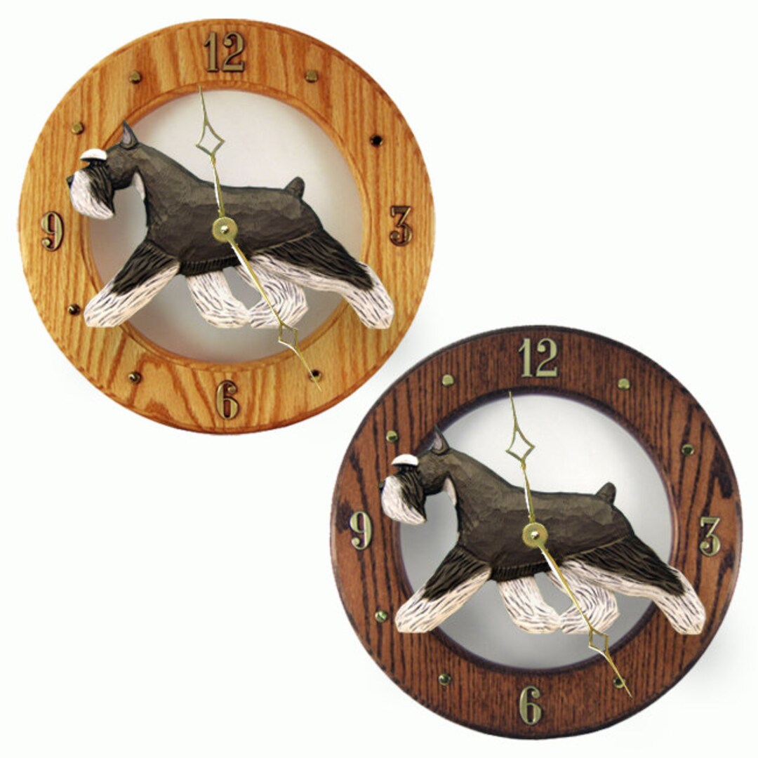 Schnauzer Wall Clocks-free Shipping-all Coat Colors-was 119.00 - Etsy
