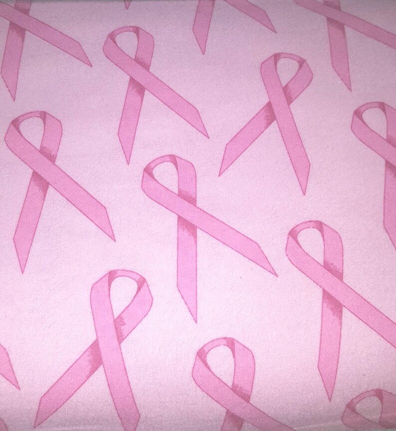 Breast Cancer Pink Ribbon Fabric- Flannel Fabric-pink Ribbon-breast ...