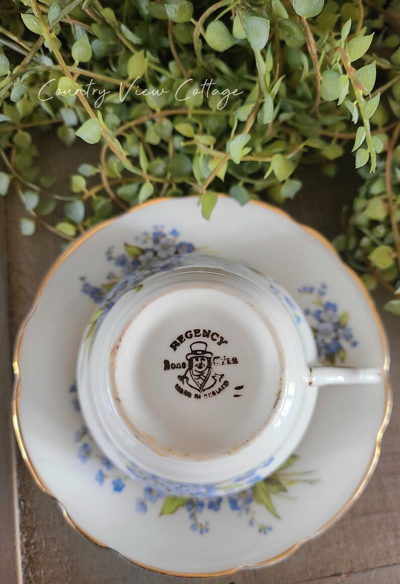 Vintage Floral Regency Teacup Candle and Saucer - Etsy
