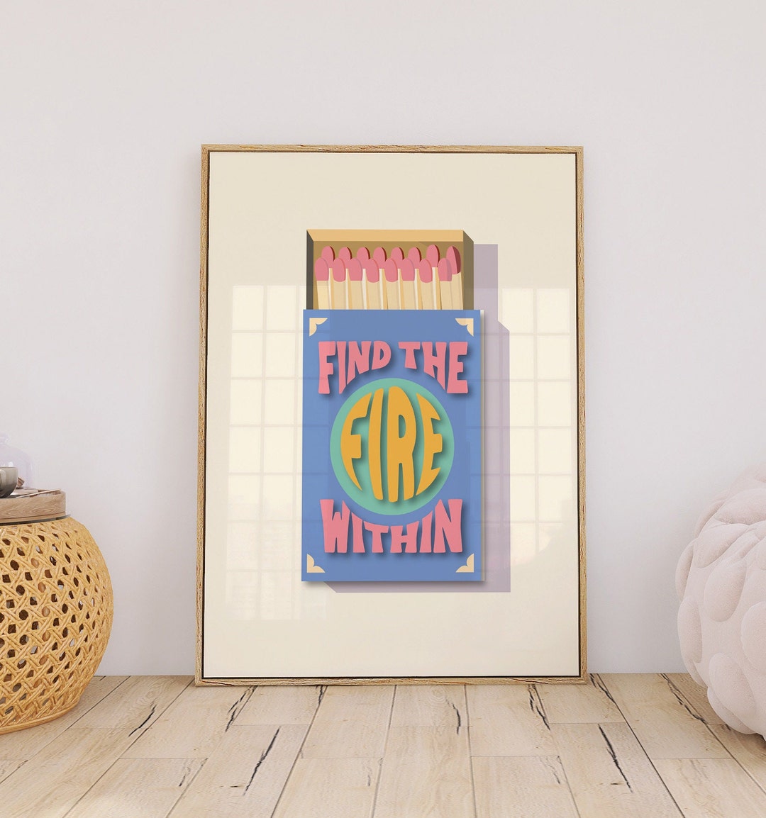 Find the Fire Within Print: Inspirational Quote, Motivational Wall Art ...