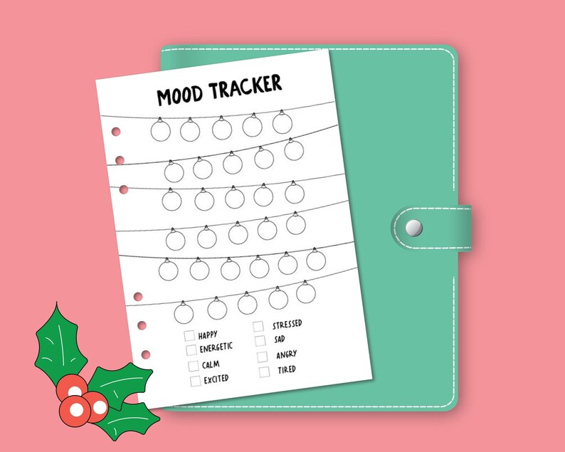 Christmas Mood Tracker, Printable Journal Page, December Tracker ...