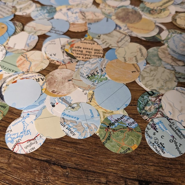 Map Confetti - Etsy