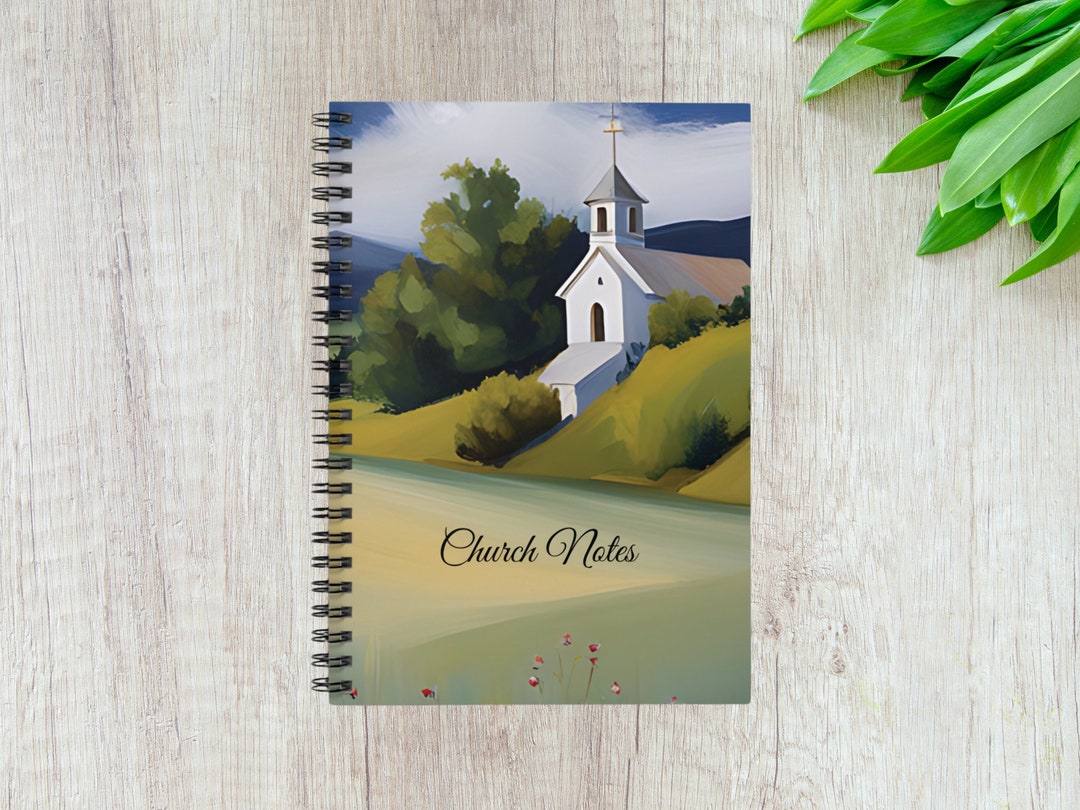 Church Notes Notebook, Christian Gift Idea, Spiral Notepad for Sermon ...