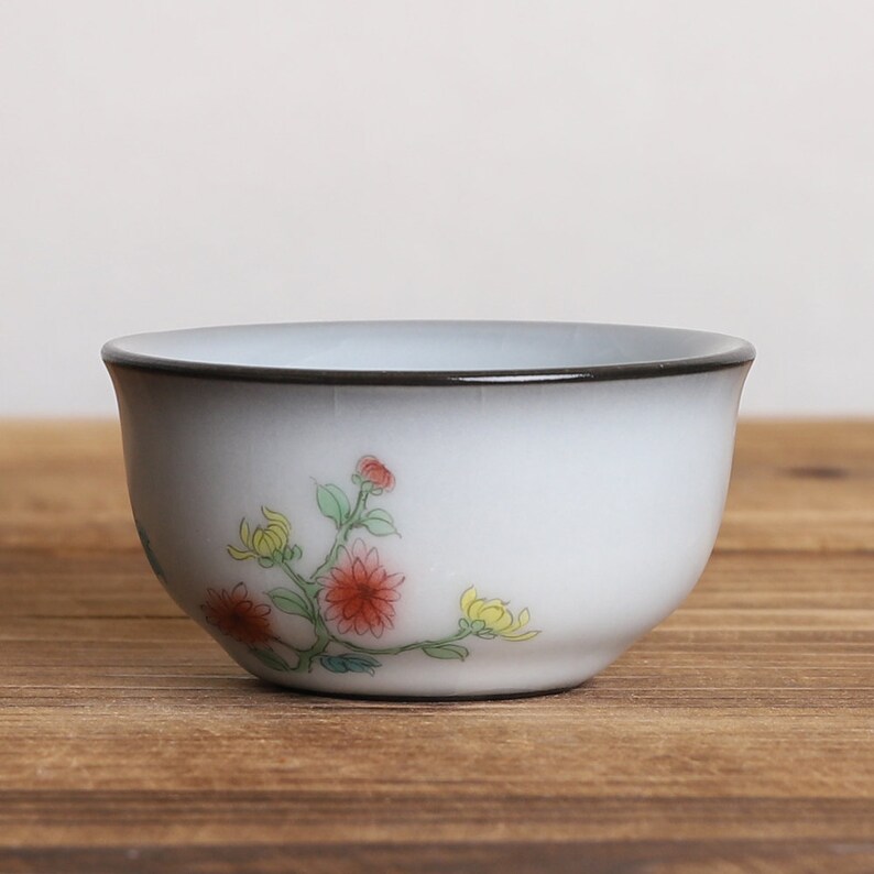 Hand-painted Hydrangea Porcelain Tea Cup 80ml - Etsy