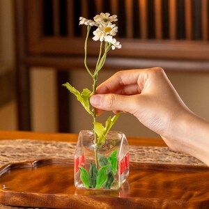 Creative Tiny Glass House Flower Vase Tabletop Vase for Home Decor - Etsy