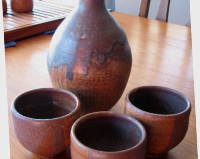 Rosene Zaros Pottery Decanter Jug W/t 3 Cups ( Ohio State Fine Arts ...