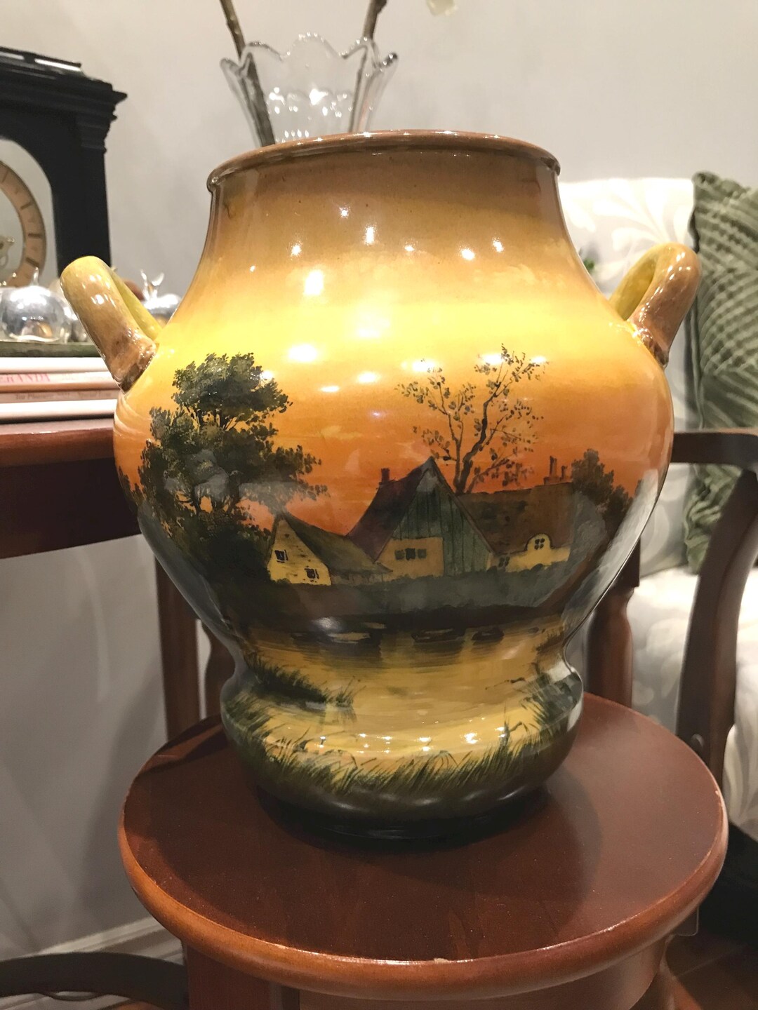 Hand Painted Vintage 1920s Royal Bonn Germany Art Vase Decorated With ...