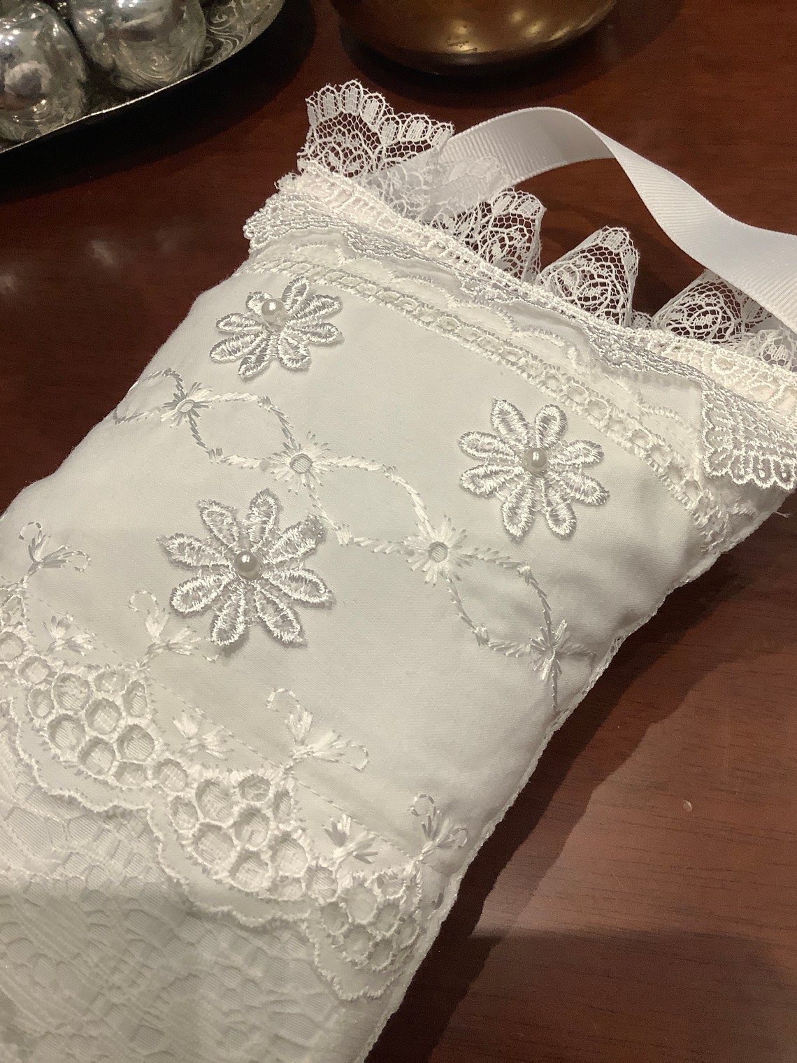 Victorian Shabby Chic White Sachet~pin Cushion Pillow, Hand M. Heritage ...