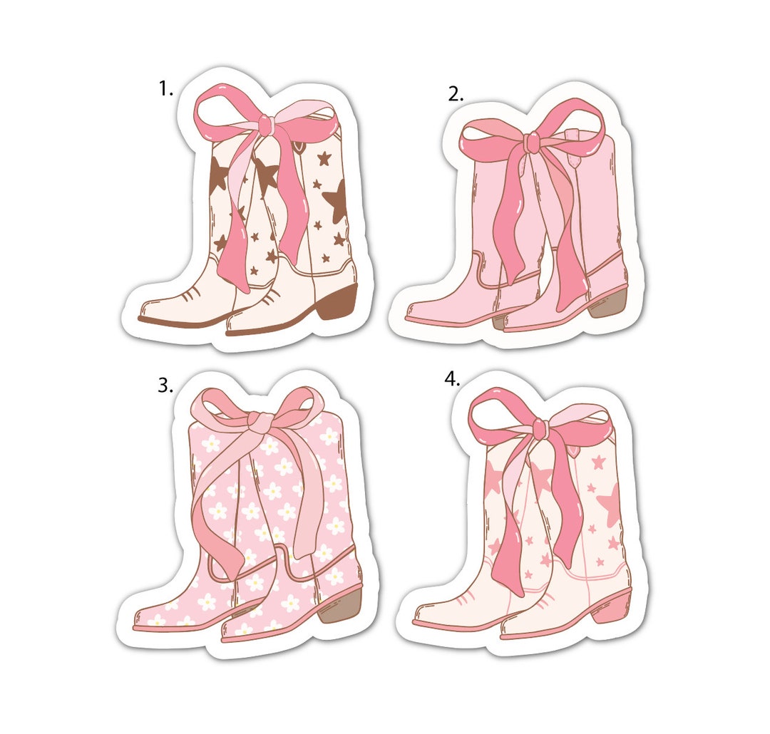 Cute Cowboy Boots Sticker Water Bottle Sticker Laptop Sticker Cute ...