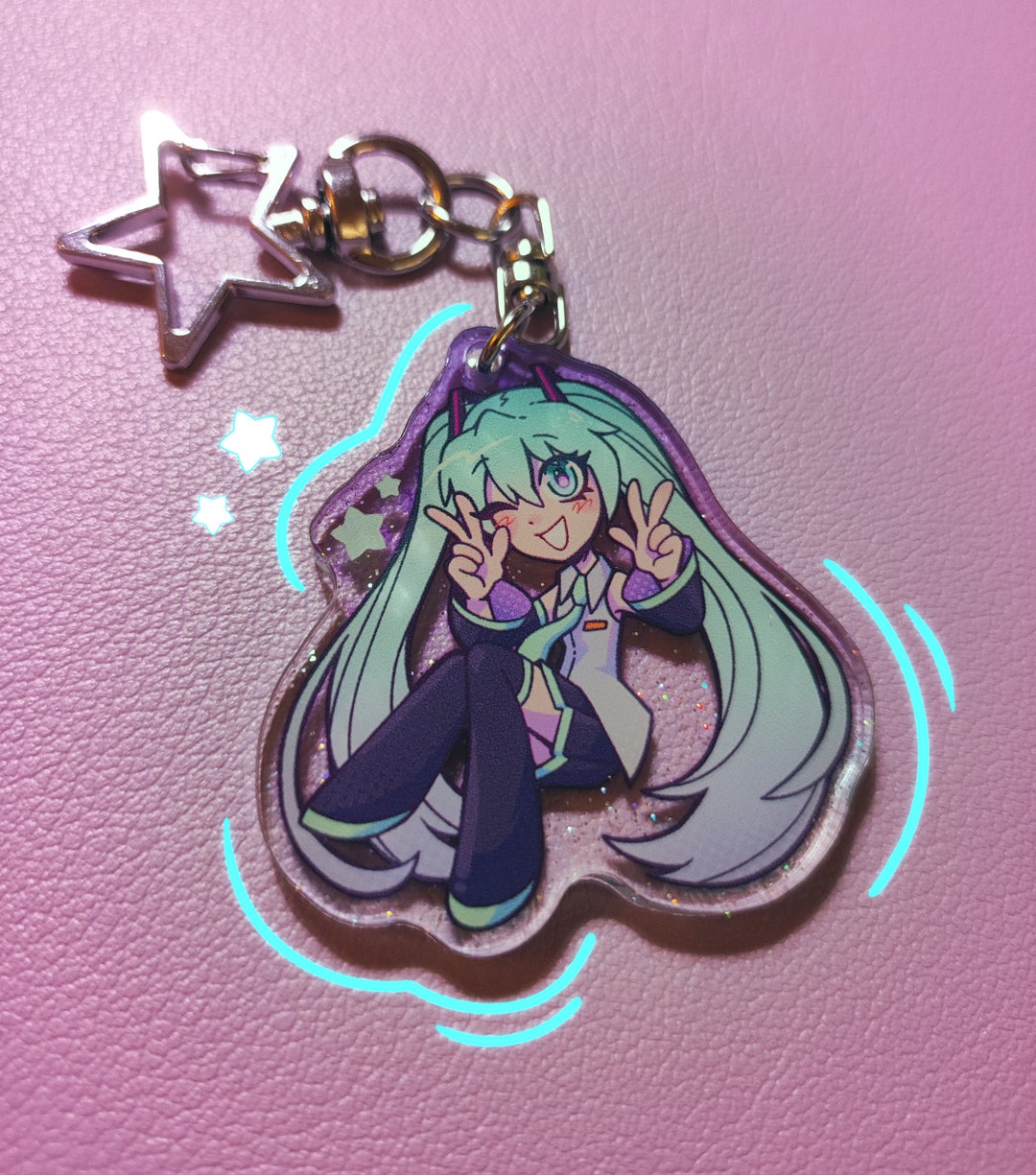 Hatsune Miku Acrylic Charm Keychain! - Etsy