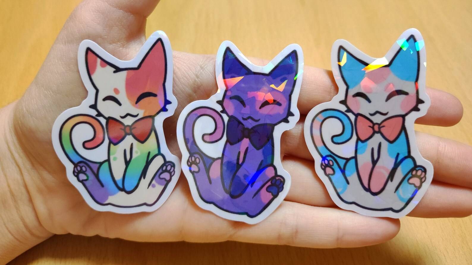 Pride Cats Holographic Vinyl Stickers! LGBT+ Gay Lesbian Bi Pan Ace ...