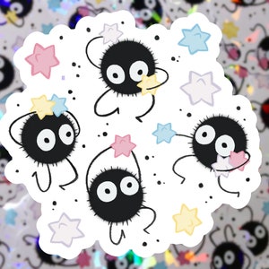 Studio Ghibli Soot Sprites Susuwatari Spirited Away Holographic Vinyl ...