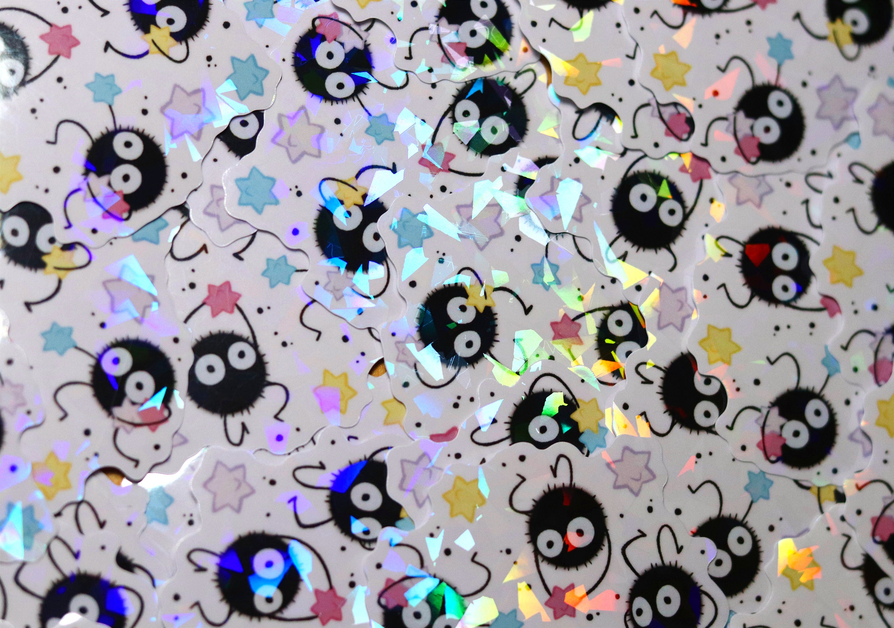 Studio Ghibli Soot Sprites Susuwatari Spirited Away Holographic Vinyl ...