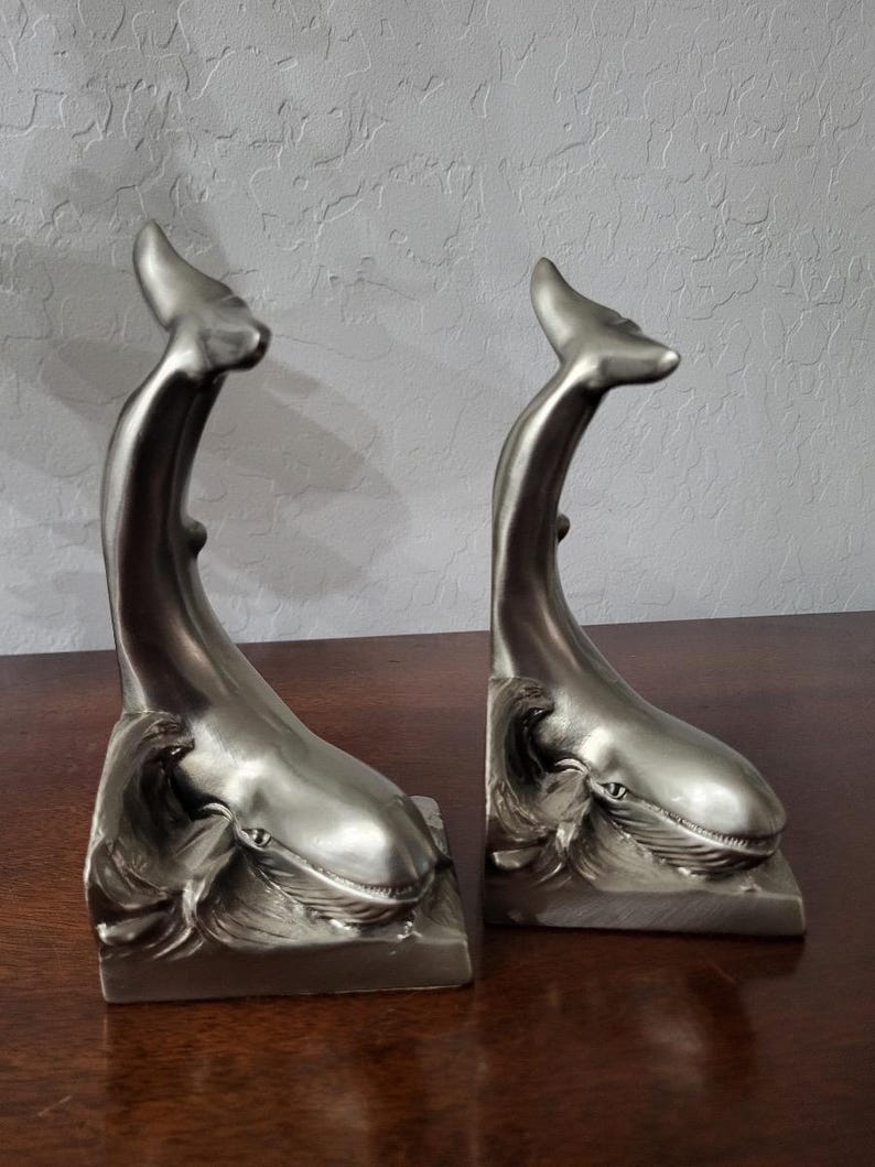 Vintage Whale Bookends Nautical Decor - Etsy