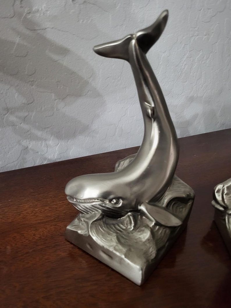 Vintage Whale Bookends Nautical Decor - Etsy