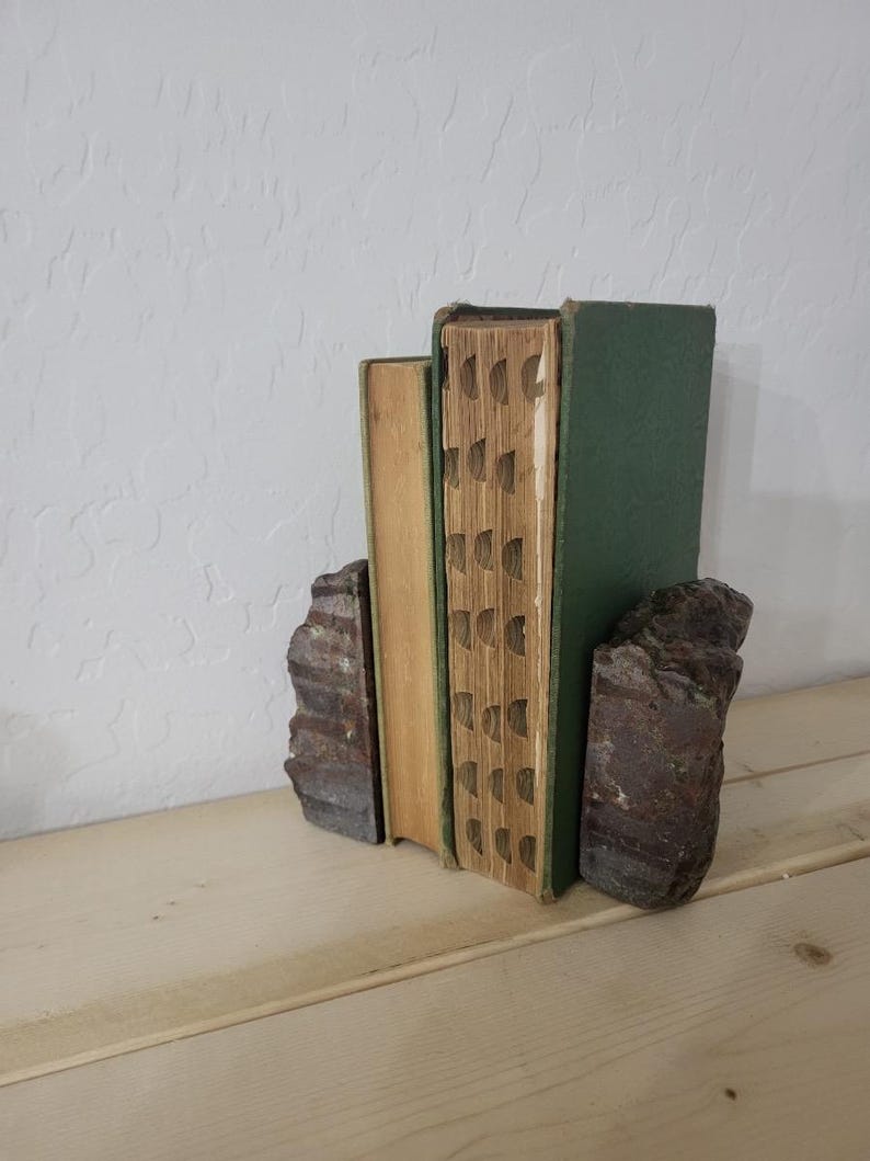 Vintage Stone Bookends - Etsy