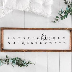 Abc's Alphabet Farmhouse Sign Modern Farmhouse Clean - Etsy