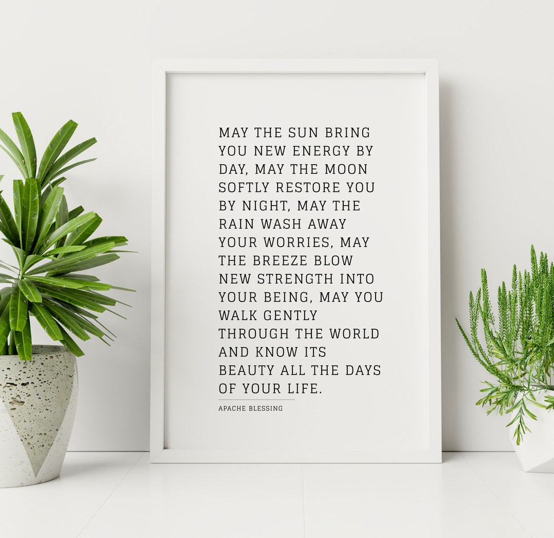 Apache Blessing / Printable Art / Digital Download Poster ...