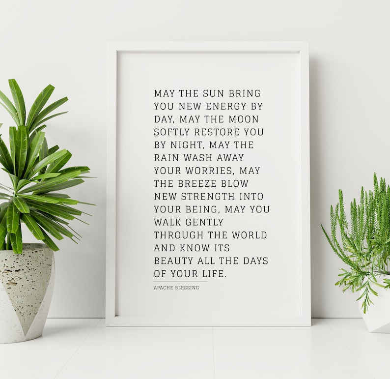 Apache Blessing / Printable Art / Digital Download Poster / - Etsy