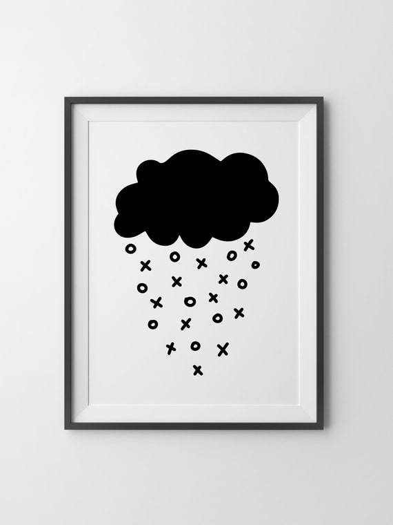 XOX Rain / Printable Art / Digital Download Poster / Playroom - Etsy