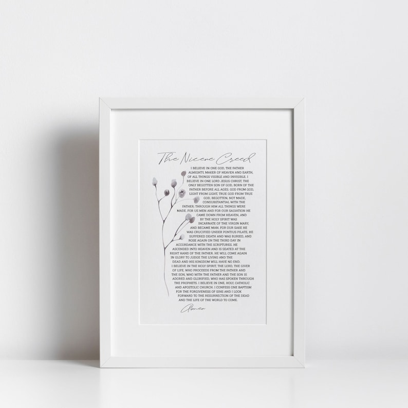 Nicene Creed / Printable Art / Digital Download Poster / Ready to Print ...