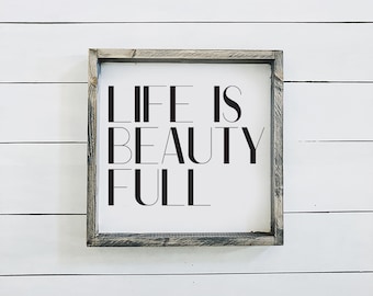 Life is Beautiful Sign - Etsy
