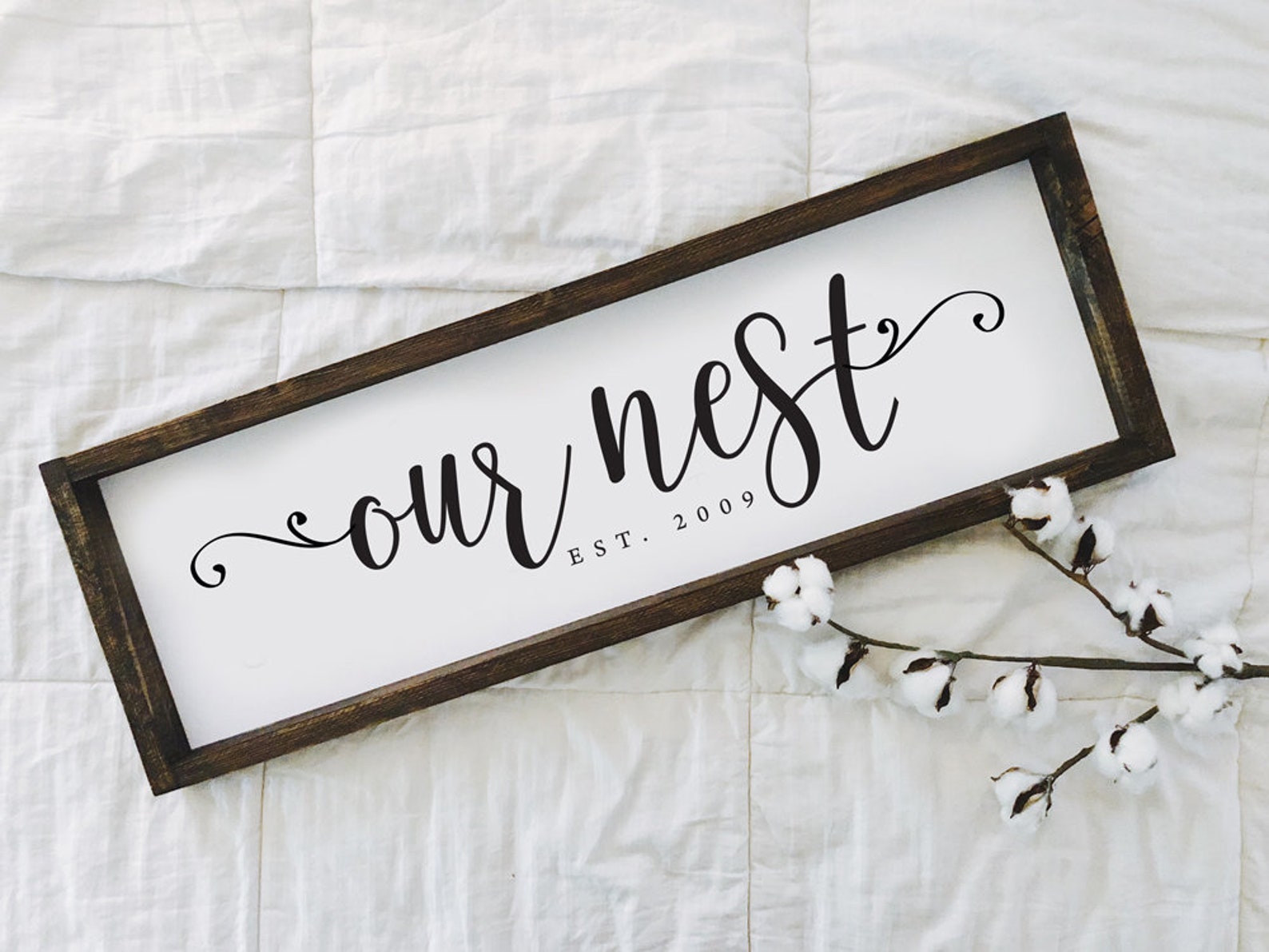 Our Nest Wood Sign Custom Modern Farmhouse Sign - Etsy