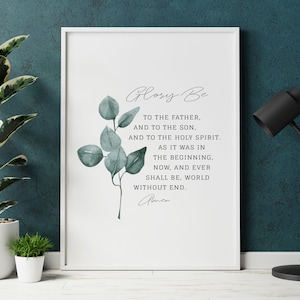 Glory Be / Printable Art / Digital Download Poster / Prayer / Ready to ...