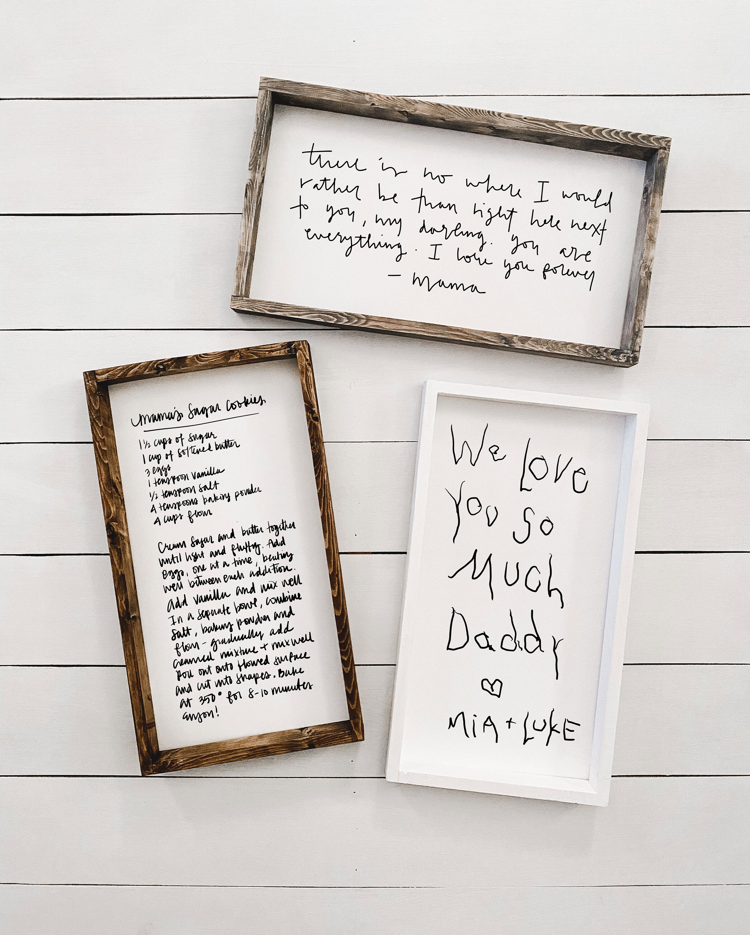 Custom Handwriting Sign Custom Recipe Sign Farmhouse Sign | Etsy