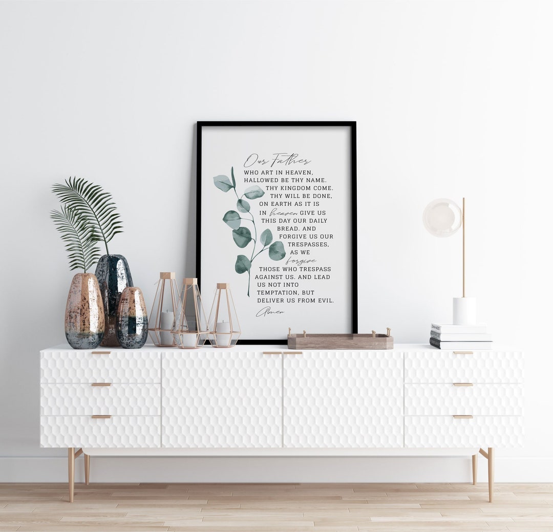 Our Father Prayer Printable Art / Digital Download Poster ...