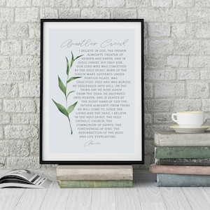 Apostles Creed / Printable Art / Digital Download Poster / Ready to ...