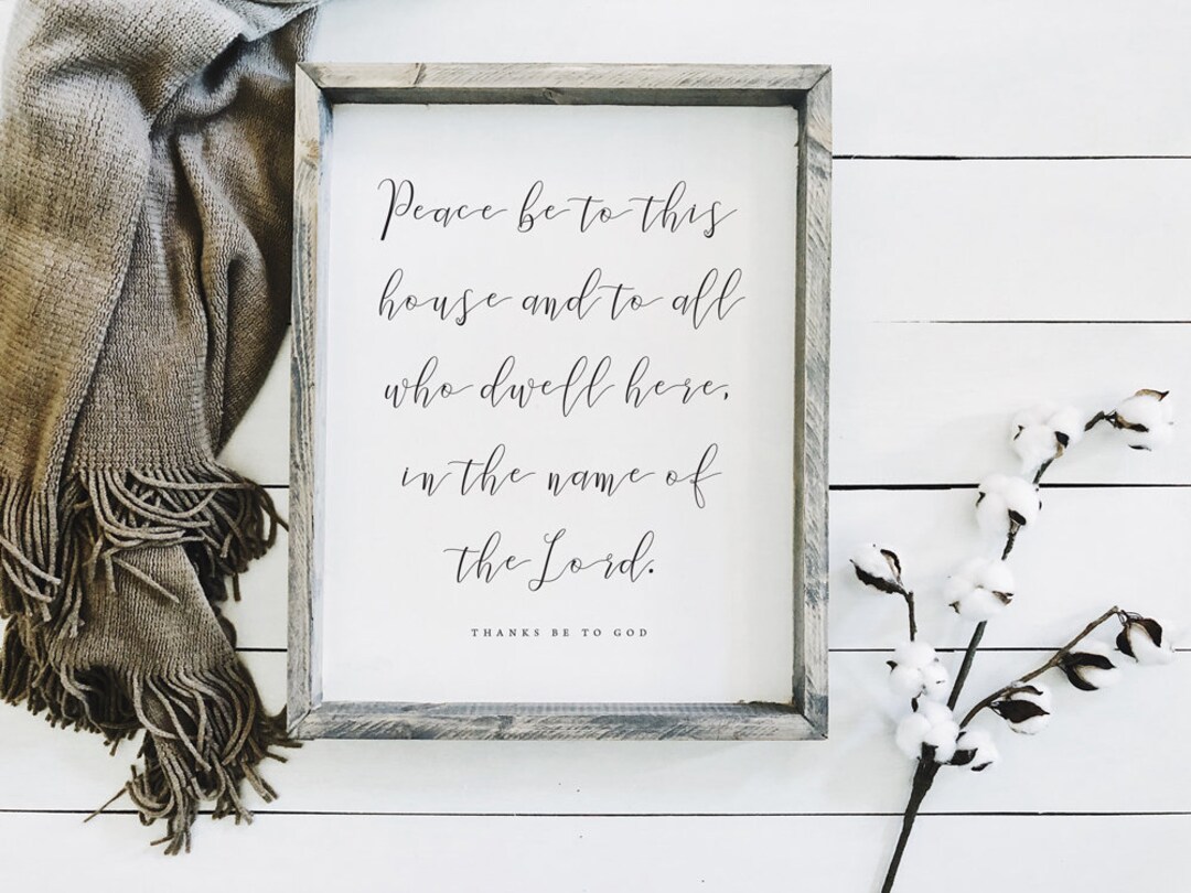 Threshold Blessing Farmhouse Sign Modern Farmhouse Blessing Wood Sign ...