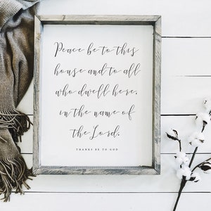 Threshold Blessing Farmhouse Sign Modern Farmhouse Blessing Wood Sign ...