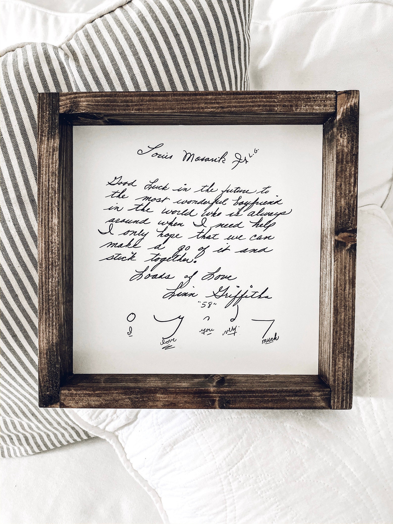 Custom Handwriting Sign Custom Sign Farmhouse Sign | Etsy